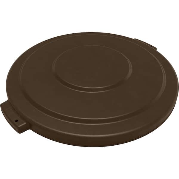 Carlisle 44 Gal. Black Round Trash Can Lid for Bronco Trash Cans ...