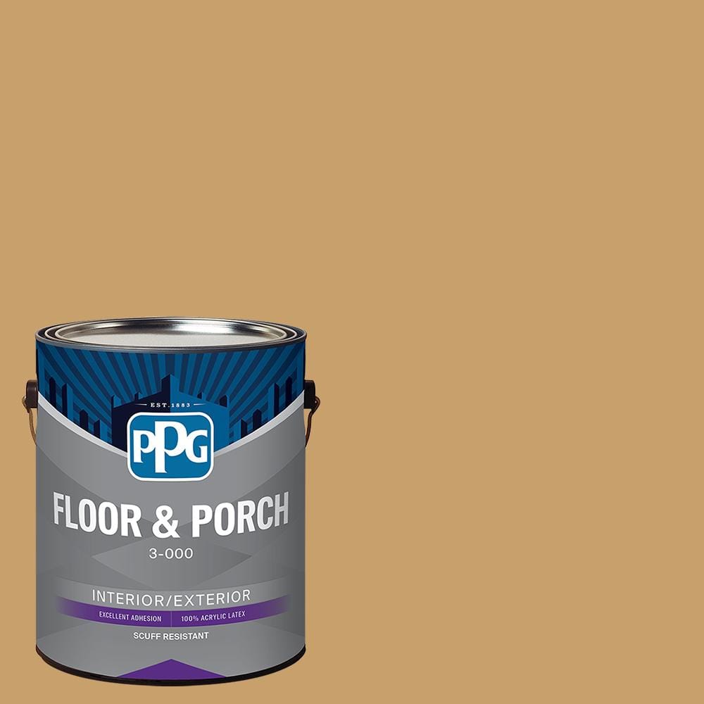 PPG 1 gal. PPG1089-5 Bleached Maple Satin Interior/Exterior Floor and ...