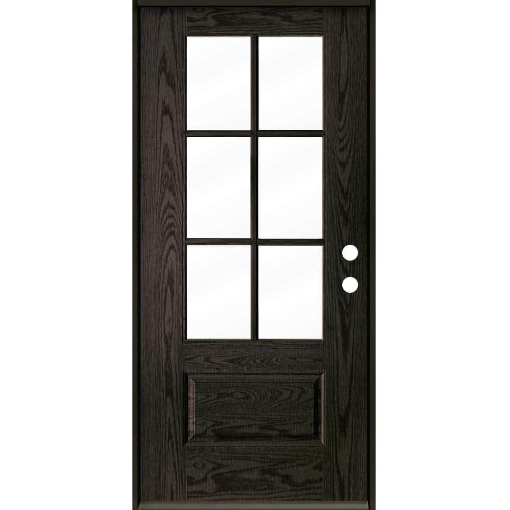 Krosswood Doors 36 in. x 79 in. Clear Glass Window Left-Hand/Inswing ...