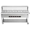 VEVOR 5-Pan Commercial Food Warmer 103 Qt. Stainless Steel 3750 Watt ...