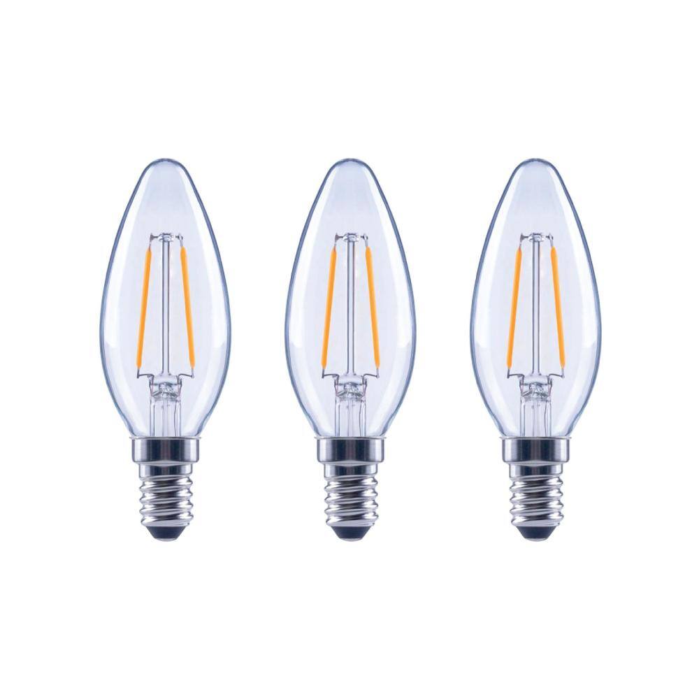 EcoSmart 25-Watt Equivalent B11 Dimmable ENERGY STAR Clear Glass ...