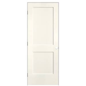 Masonite 32 in. x 80 in. 2-Panel Logan Right-Hand Hollow Core Ivory ...