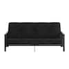 REALROOMS Bretta Contemporary Black Metal Arm Futon Frame 2493059 - The ...