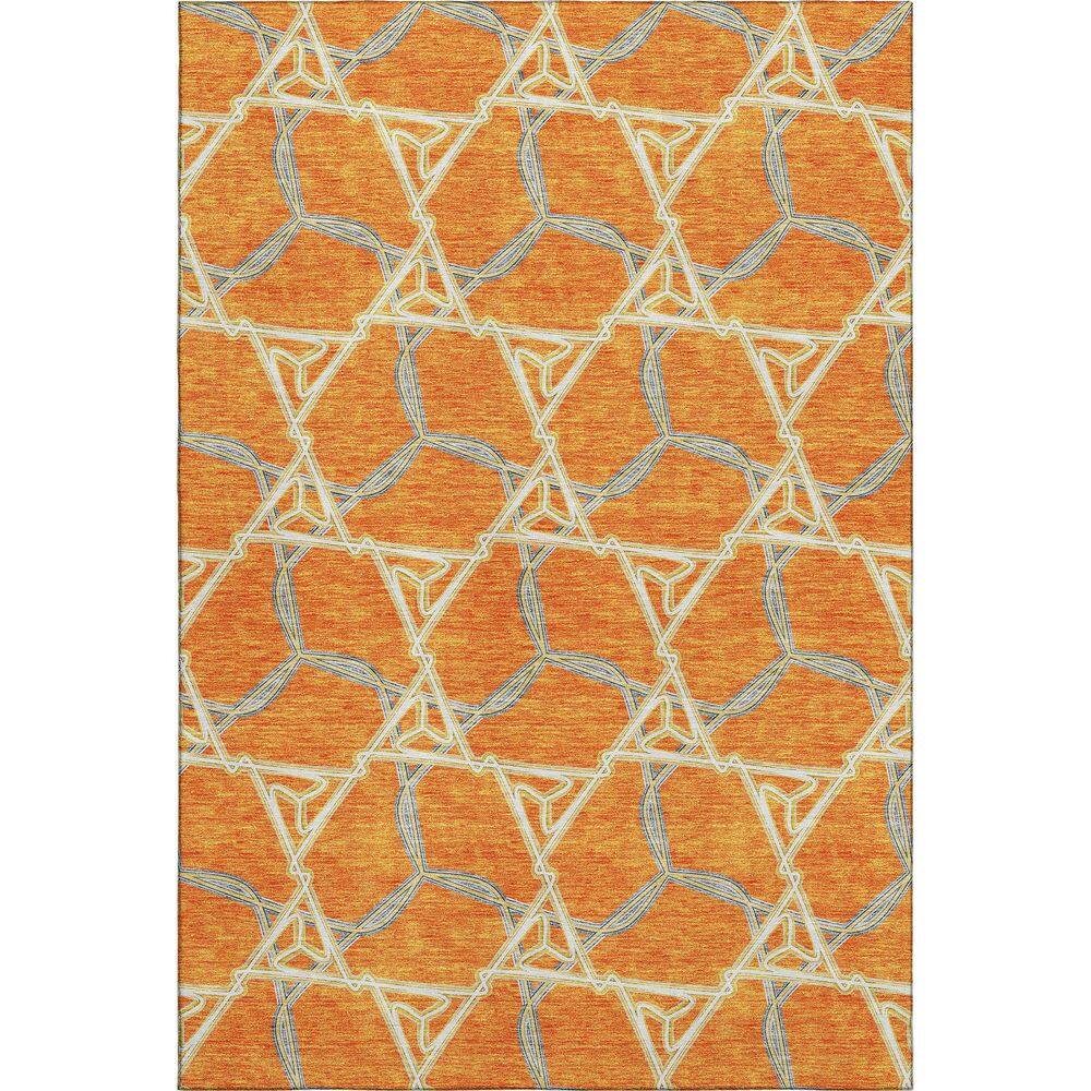 Addison Rugs Mayfield Premium Machine Washable Abstract AMF959 Orange 9 ...