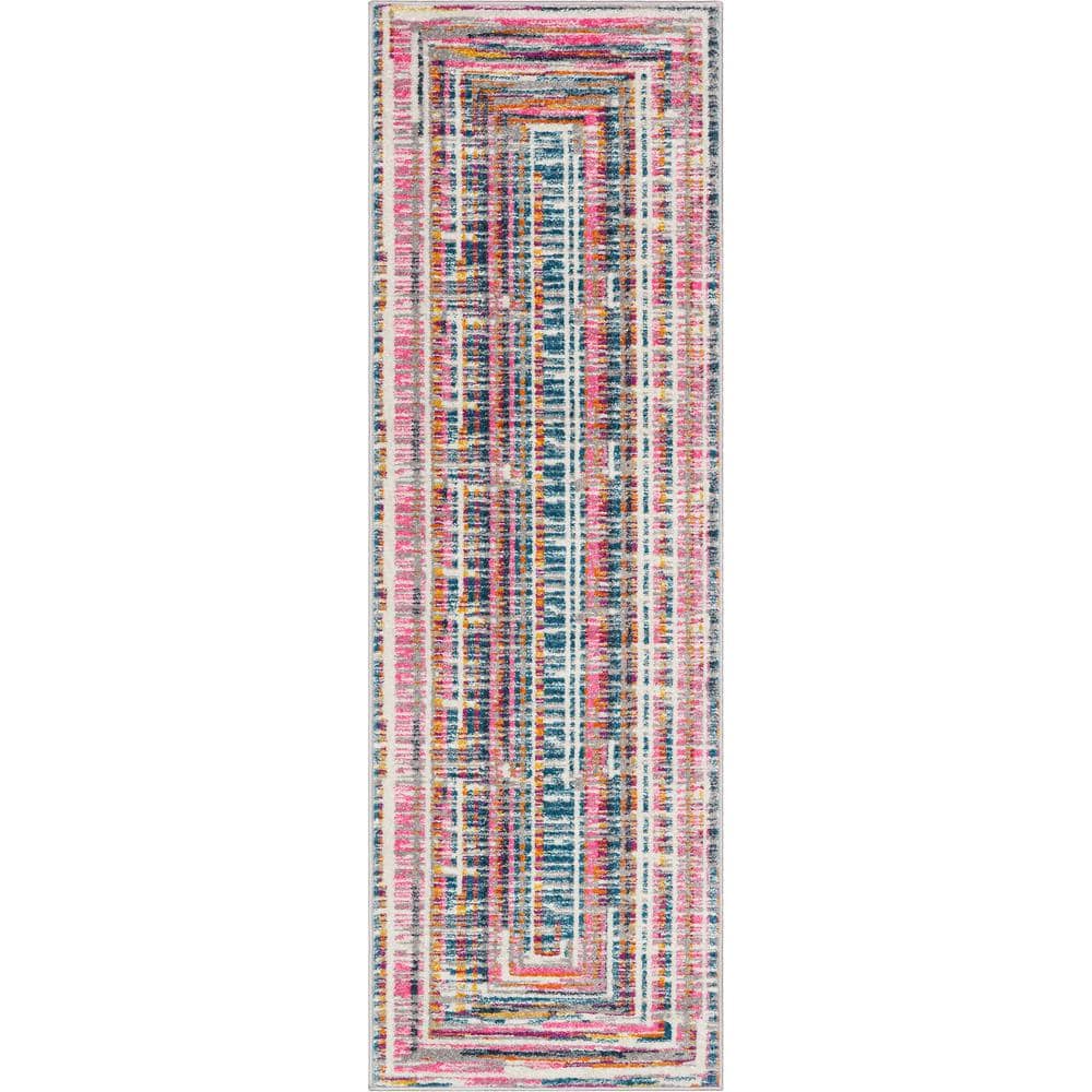 Well Woven Paloma Merle Fuchsia 2 ft. 3 in. x 7 ft. 3 in. Vintage ...
