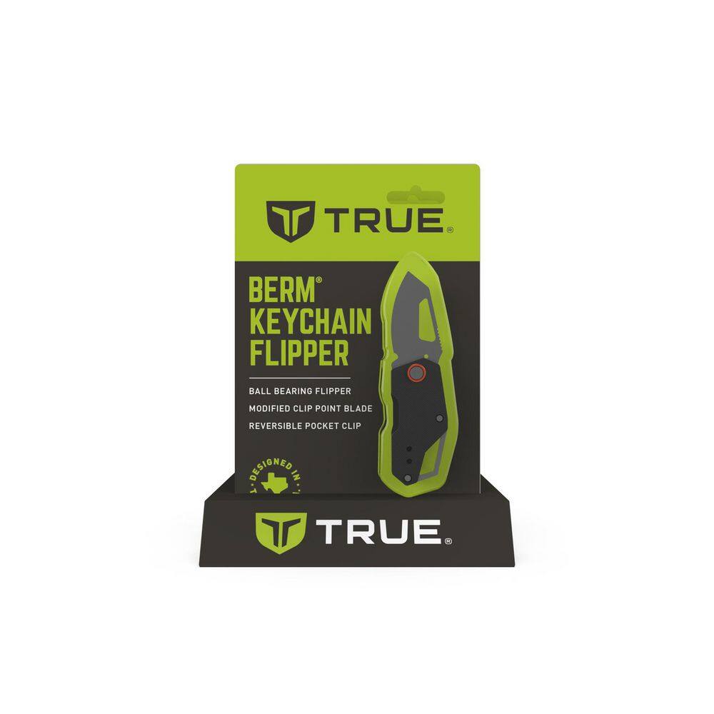 TRUE Berm 1.5 in. Clip Point Blade Folding Knife with G10 Handle TRU ...