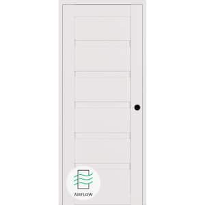 Belldinni Louver N DIY-Friendly 18 in. х 84 in. Left-Hand Gray Oak ...