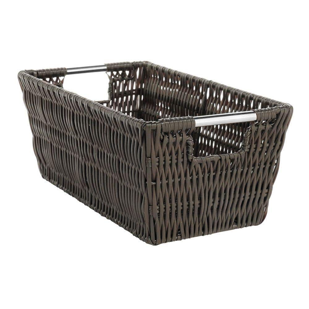 Whitmor 4.53 in. H x 6.50 in. W x 11.42 in. D Brown Plastic Cube ...