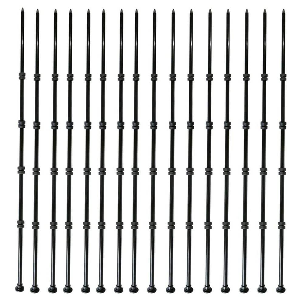 KIWDZFU 3.6 ft. Garden Fence Posts Heavy Glass Fiber 11mm Diameter ...