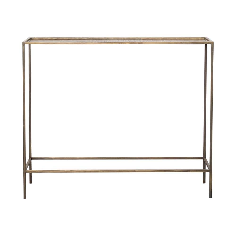 Reviews for Storied Home 57 in. Antique Brass Finish Rectangle Metal ...
