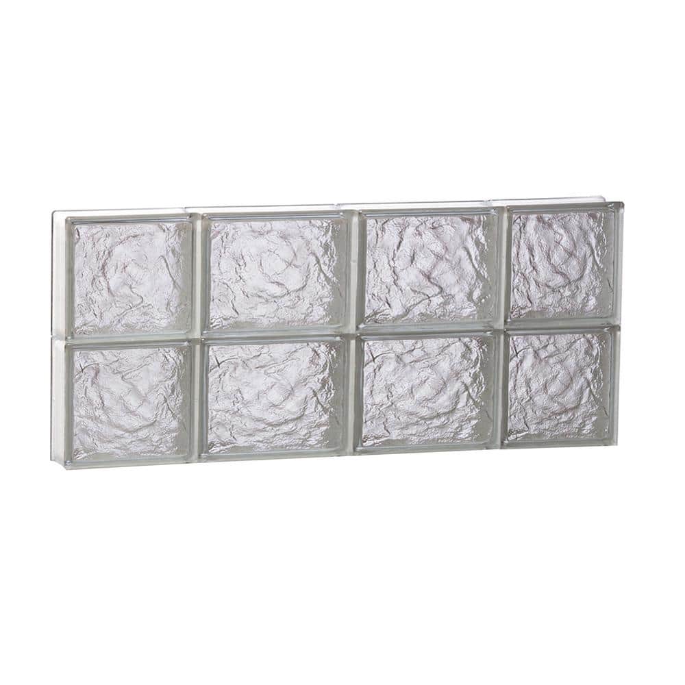 Clearly Secure 27 in. x 11.5 in. x 3.125 in. Frameless Ice Pattern Non ...