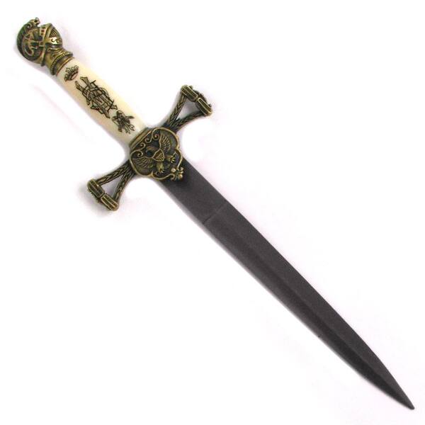 Whetstone Brass Medieval Double-Edged Stainless-Steel Dagger 25-14799 ...