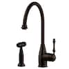 HOUZER Charlotte Traditional Single-Handle Standard Kitchen Faucet with ...