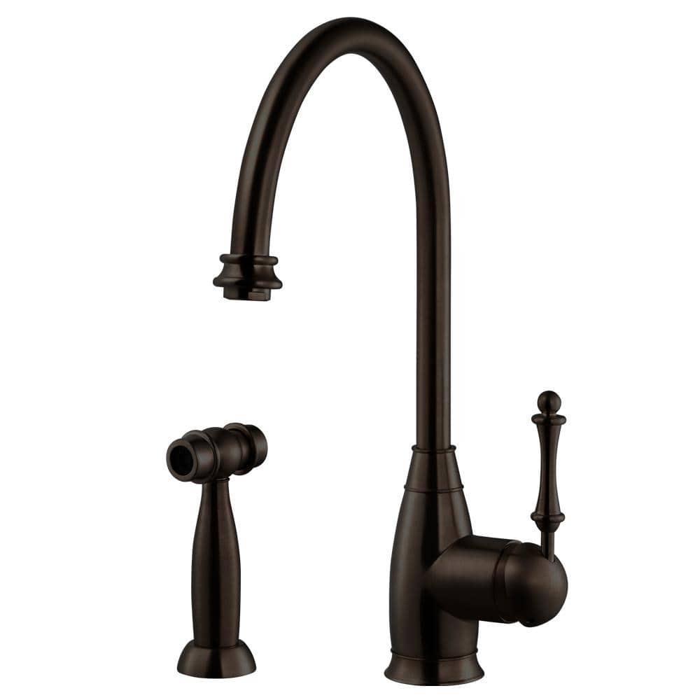 HOUZER Charlotte Traditional Single-Handle Standard Kitchen Faucet with ...