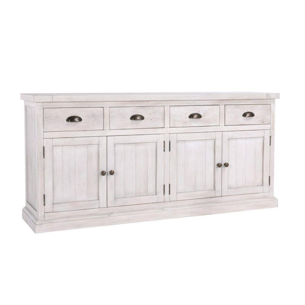 Benjara Ivory Wood Top 74 in. Sideboard with Drawers BM283465 - The ...