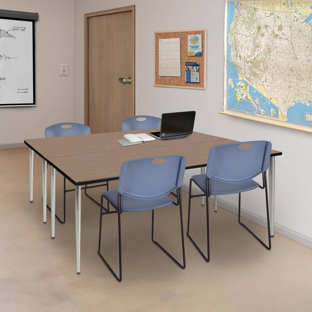 Regency Kahlo 72 in. x 24 in. Noble Oak Top Training Seminar Table Desk ...
