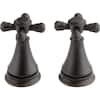 Delta Pair of Cassidy Metal Cross Handles for Bathroom Faucet in ...