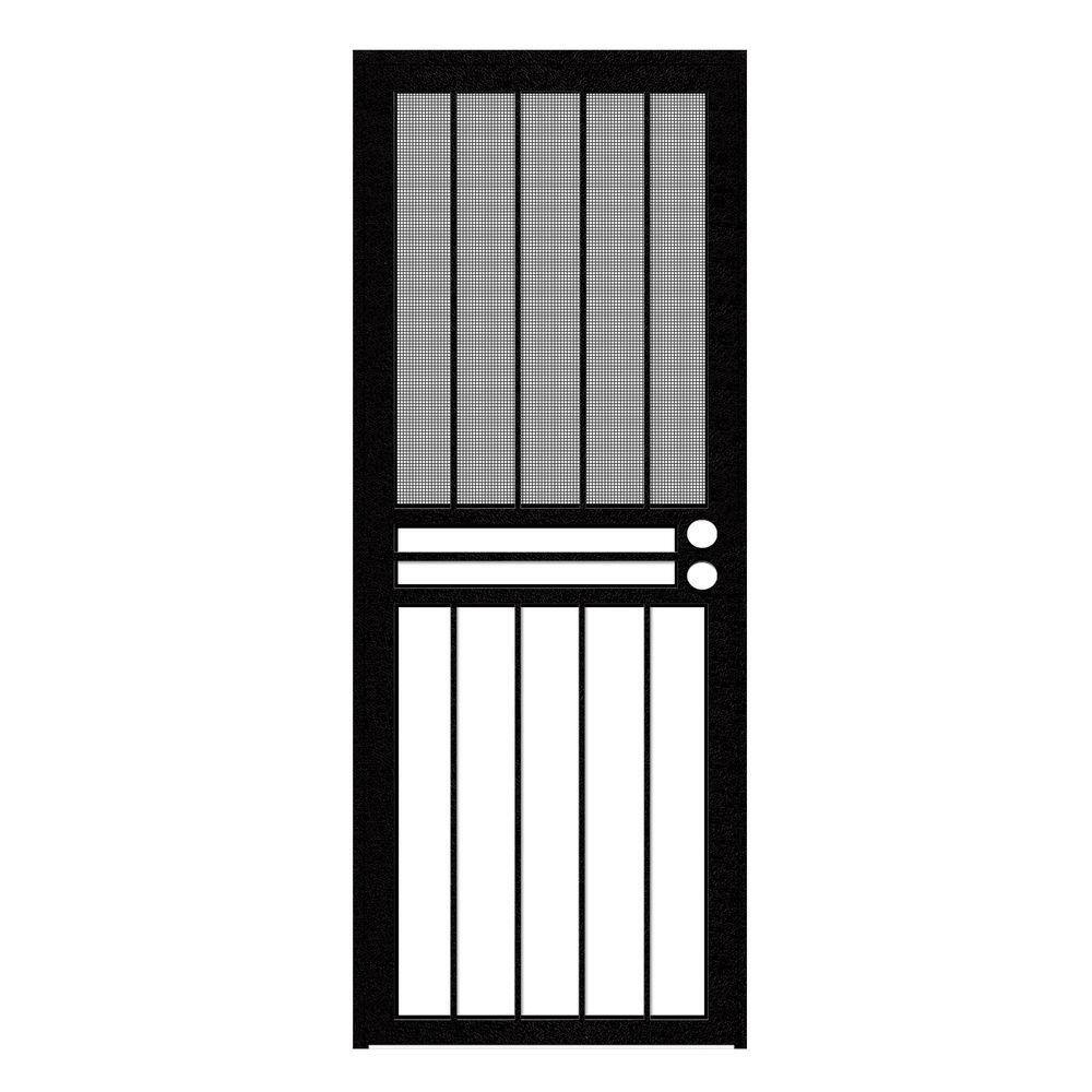 Unique Home Designs 30 in. x 80 in. Paladin Black Recessed Mount All ...