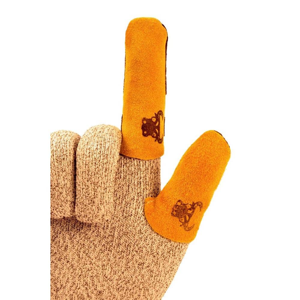 G & F Products Cowhide Leather Finger Guard, size Large, Thumb Guard ...