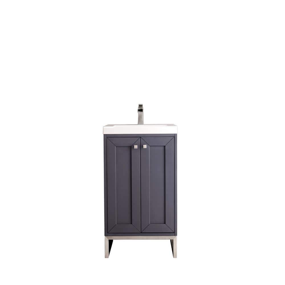 James Martin Vanities Chianti 20 in. Single Vanity in Mineral Grey with ...
