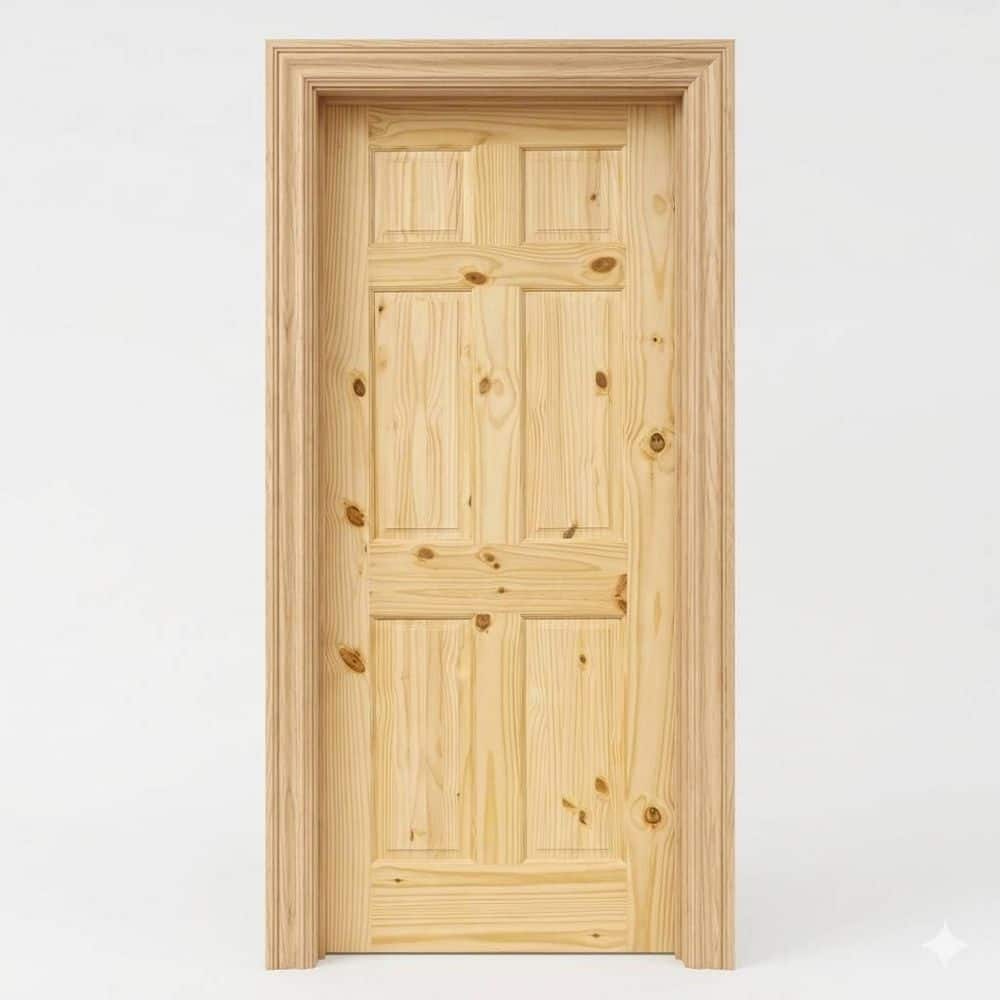 Kimberly Bay 80 in. H x 30 in. W Unfinished 6-Panel Colonial Double Hip ...