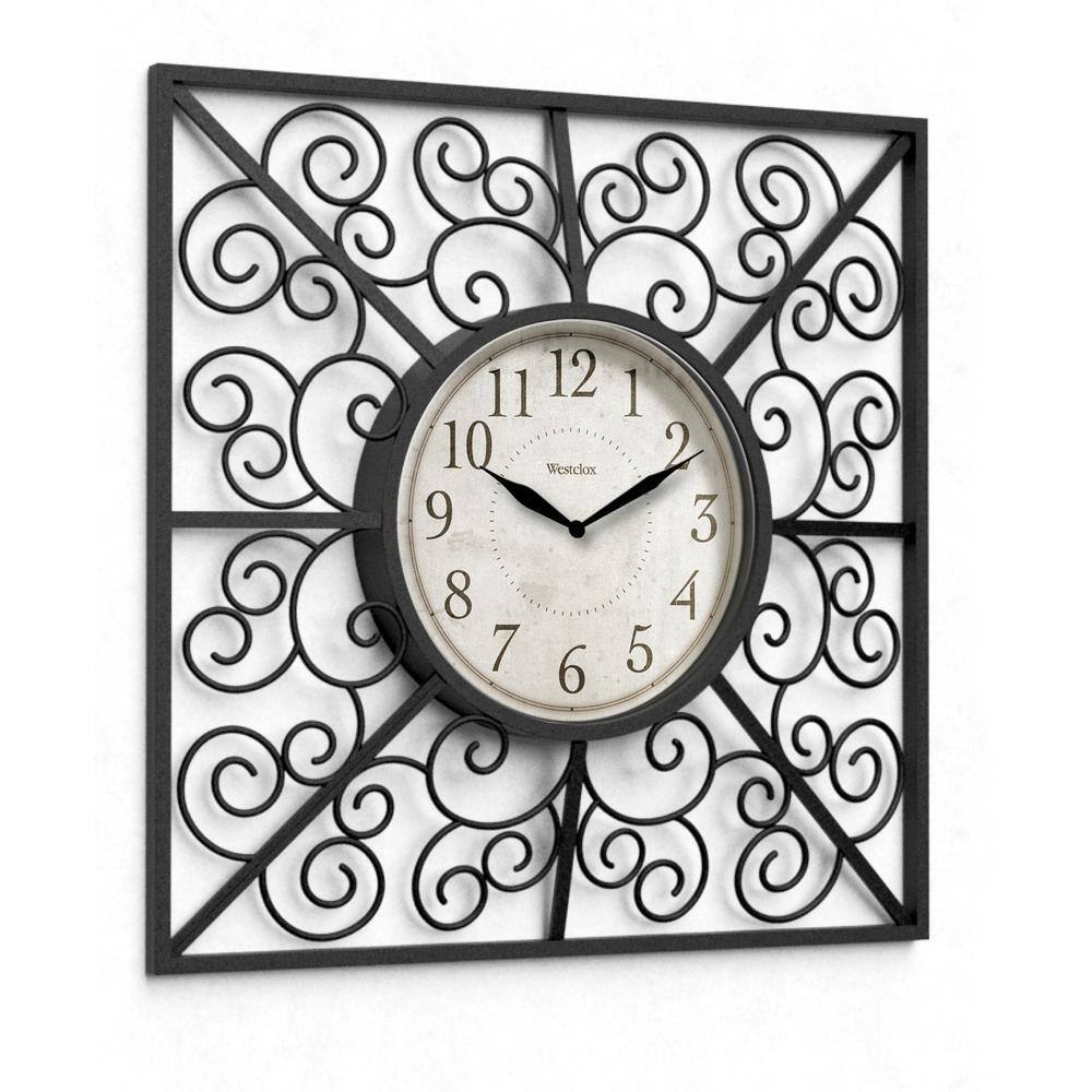 Westclox 33163- 20" Bronze Open Wall Clock with Swirls 33163 - The Home ...