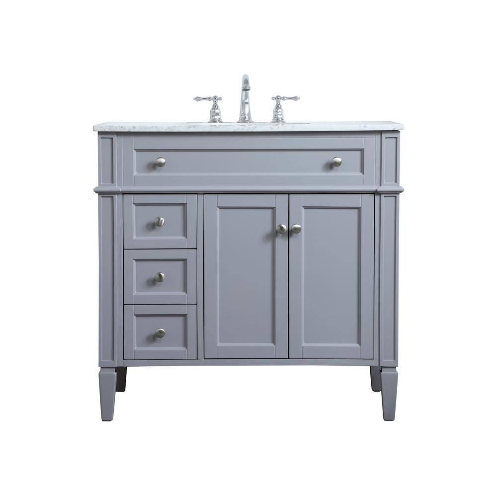 Timeless Home 36 in. W x 21.5 in. D x 35 in. H Single Bathroom Vanity ...