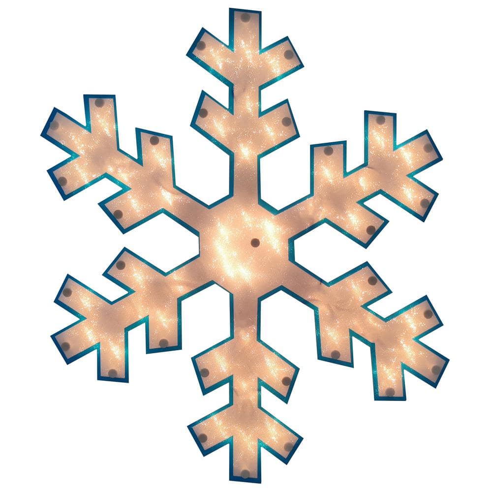 Northlight 16.75 in. Lighted Snowflake Christmas Window Silhouette ...