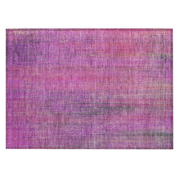 HomeRoots Lilac 2 ft. x 3 ft. Woven Striped Rectangle Indoor/Outdoor ...