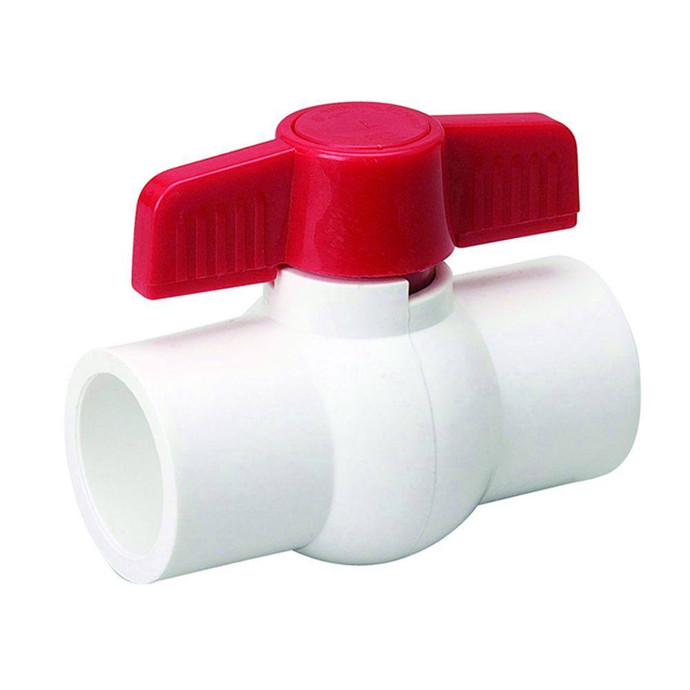 Everbilt 2 In PVC Sch 80 S X S Ball Valve With Quarter Turn Operation