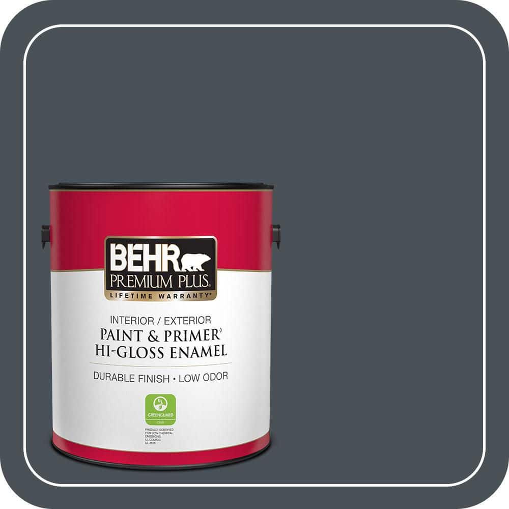 BEHR PREMIUM PLUS 1 gal. #PPU25-22 Chimney Hi-Gloss Enamel Interior ...