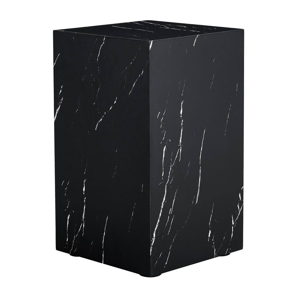 Side Table 11 in. Black Cube MDF End Table Modern Beside Sofa Couch ...