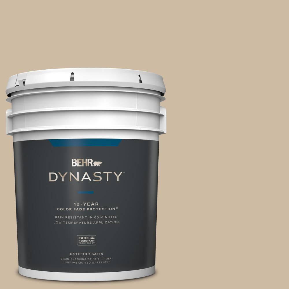 BEHR DYNASTY 5 gal. #710C-3 Gobi Desert Satin Enamel Exterior Stain ...