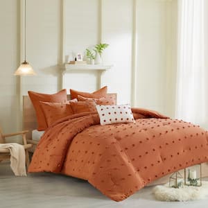 Intelligent Design Maize 7-Piece Pink Full/Queen Cotton Jacquard ...