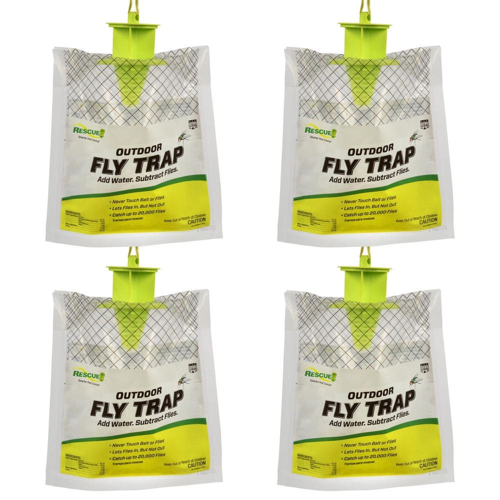 RESCUE Outdoor Disposable Fly Trap (4-Pack) FTD4 - The Home Depot