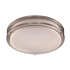 YANSUN 8 in. Chrome Integrated Selectable LED Modern Flush Mount ...