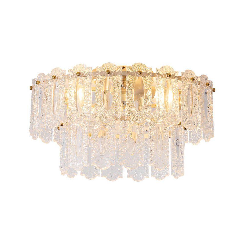 ARISKEEN 20 in. Indoor Gold Crystal Ceiling Fans with Lights & Remote ...