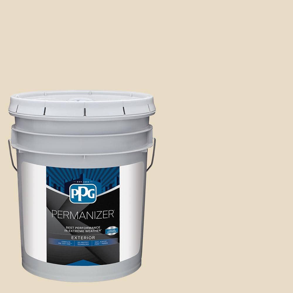 PERMANIZER 5 gal. PPG12-13 Camel Tan Satin Exterior Paint PPG12-13PZ ...