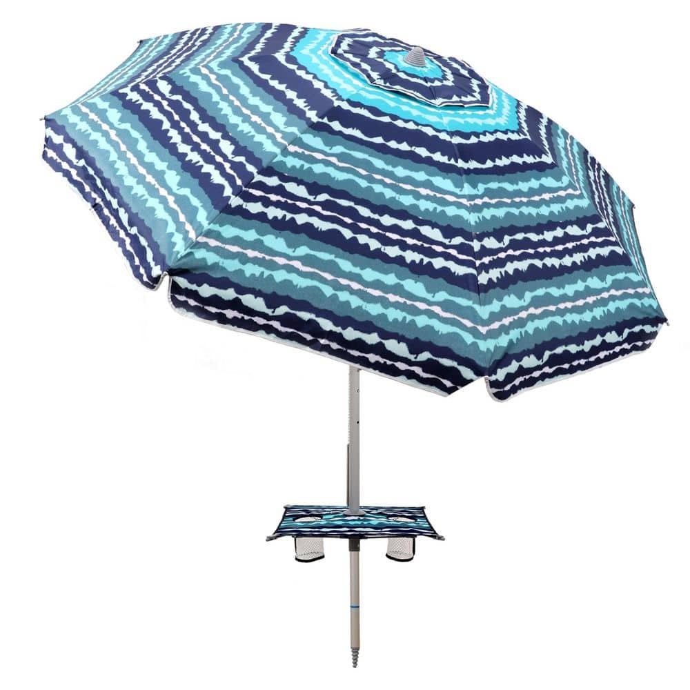 MOEPISY Umbrella diameter 7 ft. fiberglass Beach UPF 50+ Patio Umbrella ...