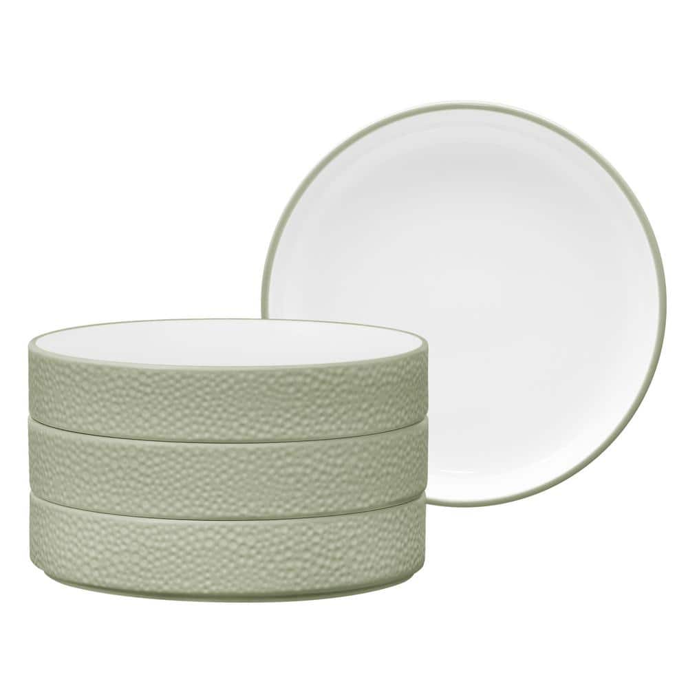 Noritake Colortex Stone Sage 7.5 in. Porcelain Deep Plates, (Set of 4 ...