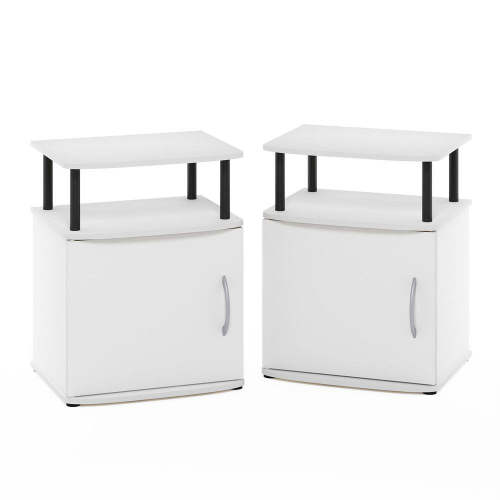 Furinno JAYA Utility Design 18.89 in. End Table, White (Set of 2 ...