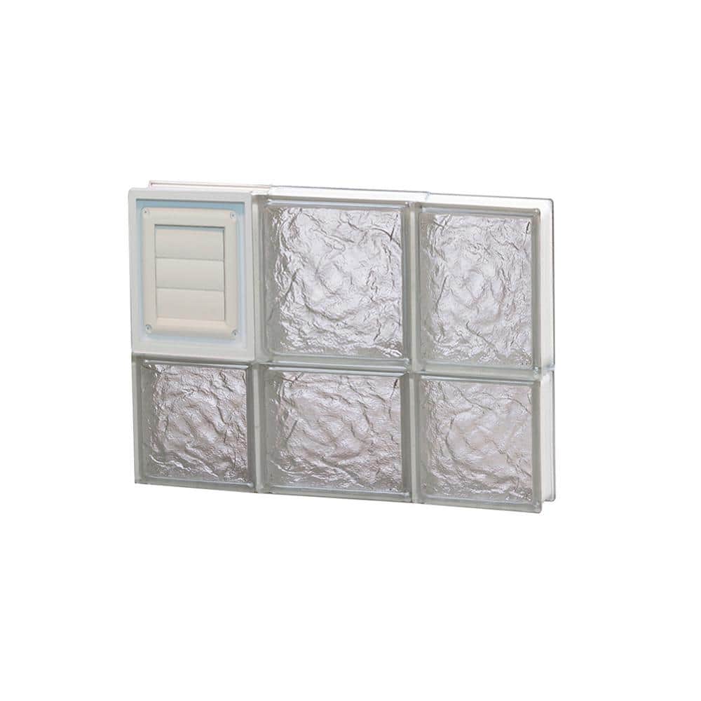 Clearly Secure 19.25 in. x 13.5 in. x 3.125 in. Frameless Ice Pattern ...