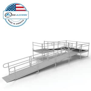 EZ-ACCESS PATHWAY 30 ft. U-Shaped Aluminum Wheelchair Ramp Kit with ...