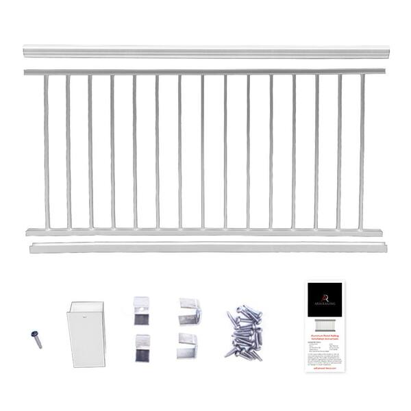Aria Railing 42 in. x 69.43 in. White Powder Coated Aluminum ...