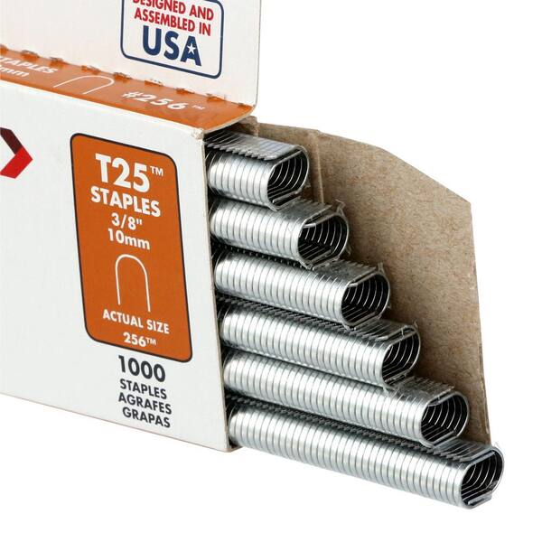 Galvanized Steel Staples Arrow Fastener 1250-Pack - 18 Gauge 0.5x0.37 ...