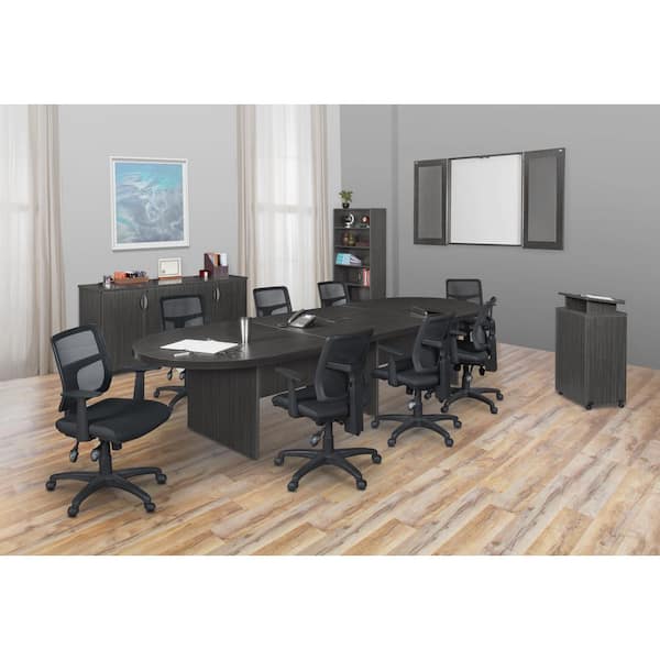 Regency Legacy 168 in. Ash Grey Racetrack Laminate Conference Table ...