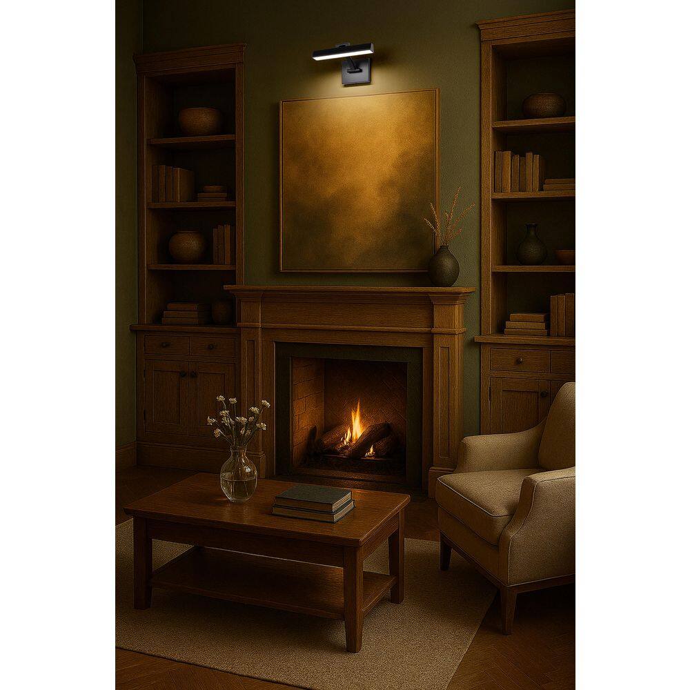 SATCO Hazel Black 1 ft. Integrated LED Picture Light with Acrylic Lens ...
