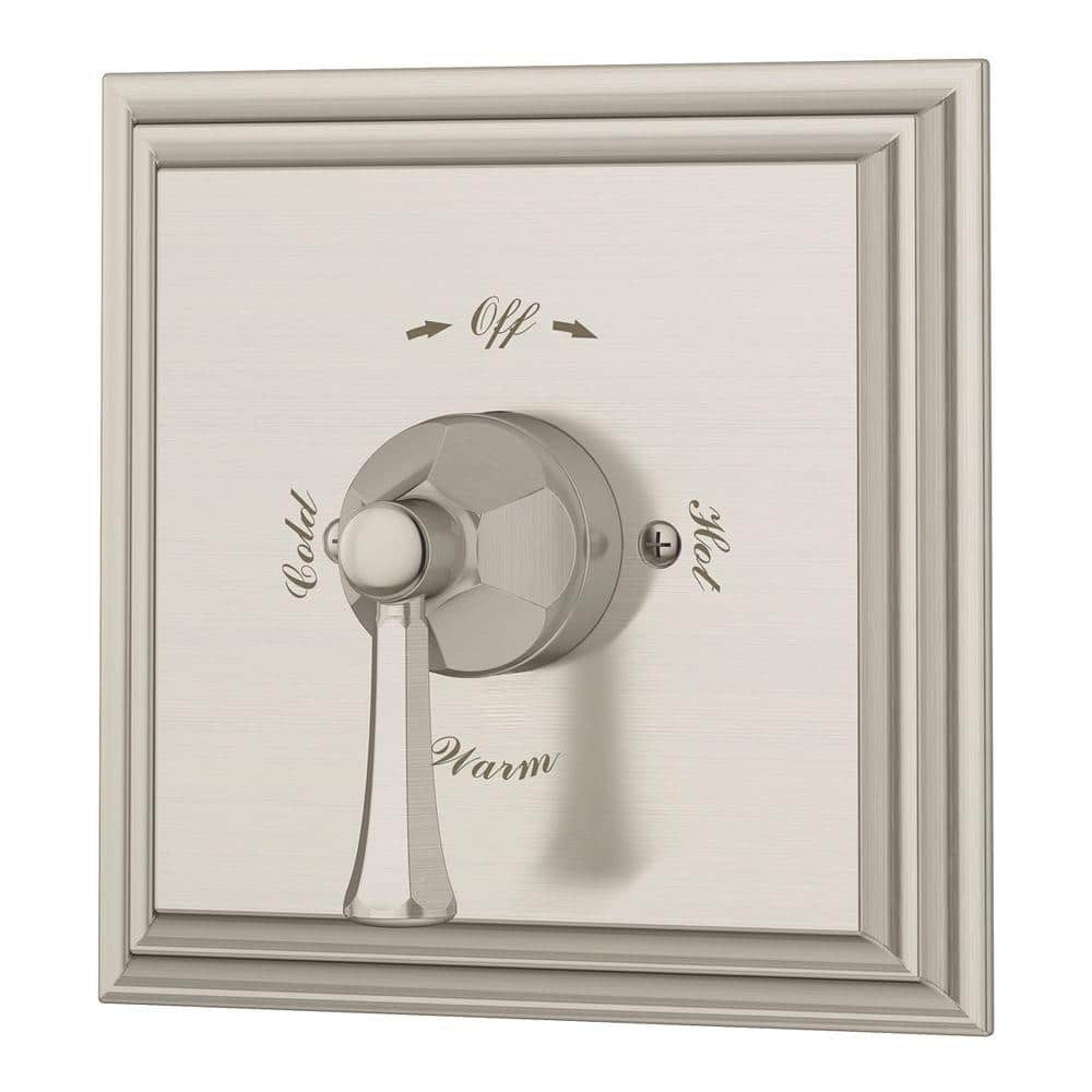 Symmons Canterbury 1-Handle Tub and Shower Faucet Trim Kit in Satin ...