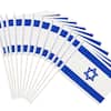 ANLEY Israel Stick Flag Israeli 5 in. x 8 in. Handheld Mini Flag with ...