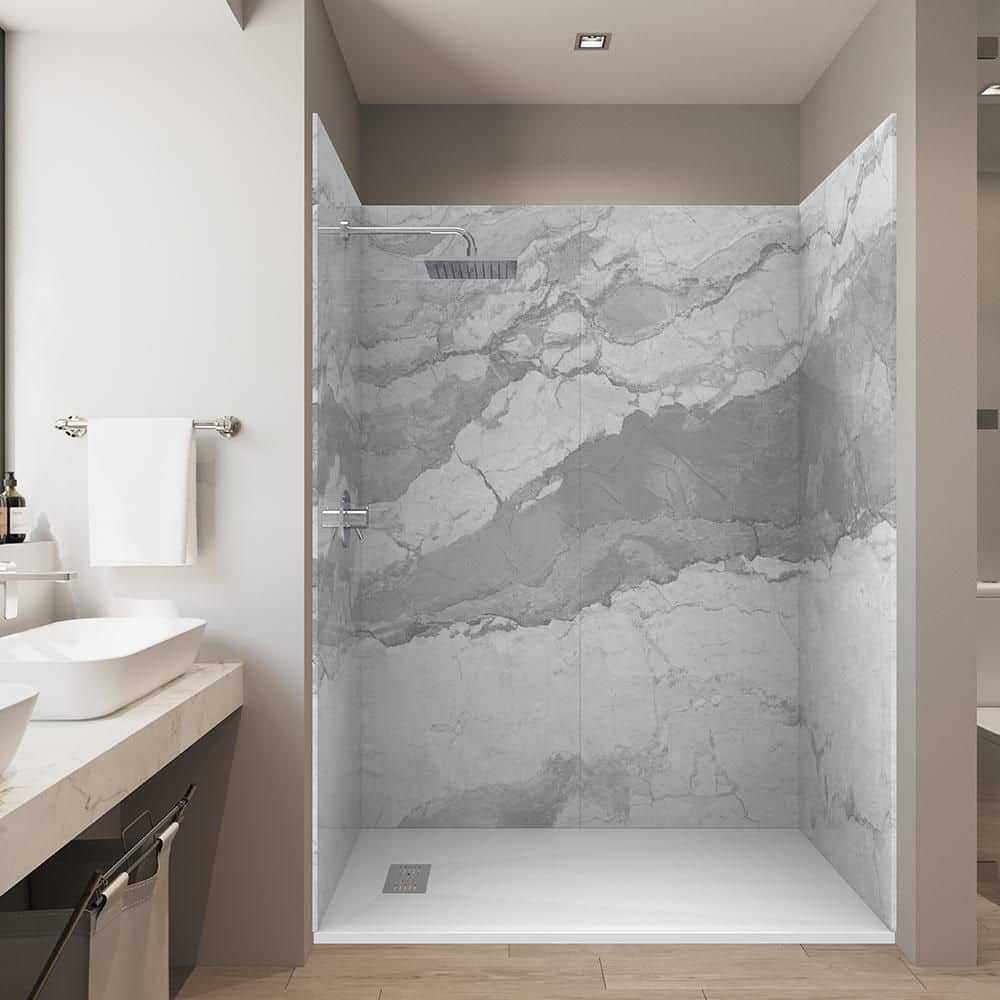 CASTICO Italian Ice 36 in. x 60 in. x 84 in. Solid Composite Stone ...